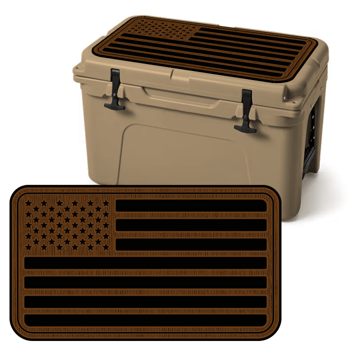 "American Flag" - Fully Routed Custom Cooler Topper – Motion Marine Customs